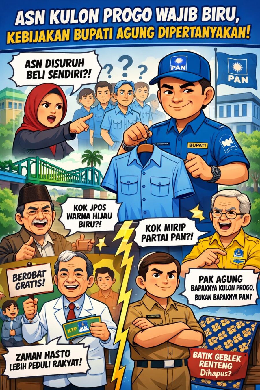 Kebijakan Seragam Biru ASN Kulon Progo Tuai Kritik dan Dugaan ...